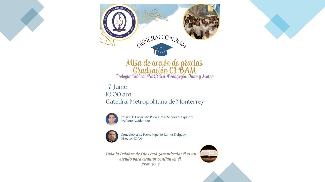 CEBAM - Misa de acción de Gracias y Graduación 2024 - YouTube