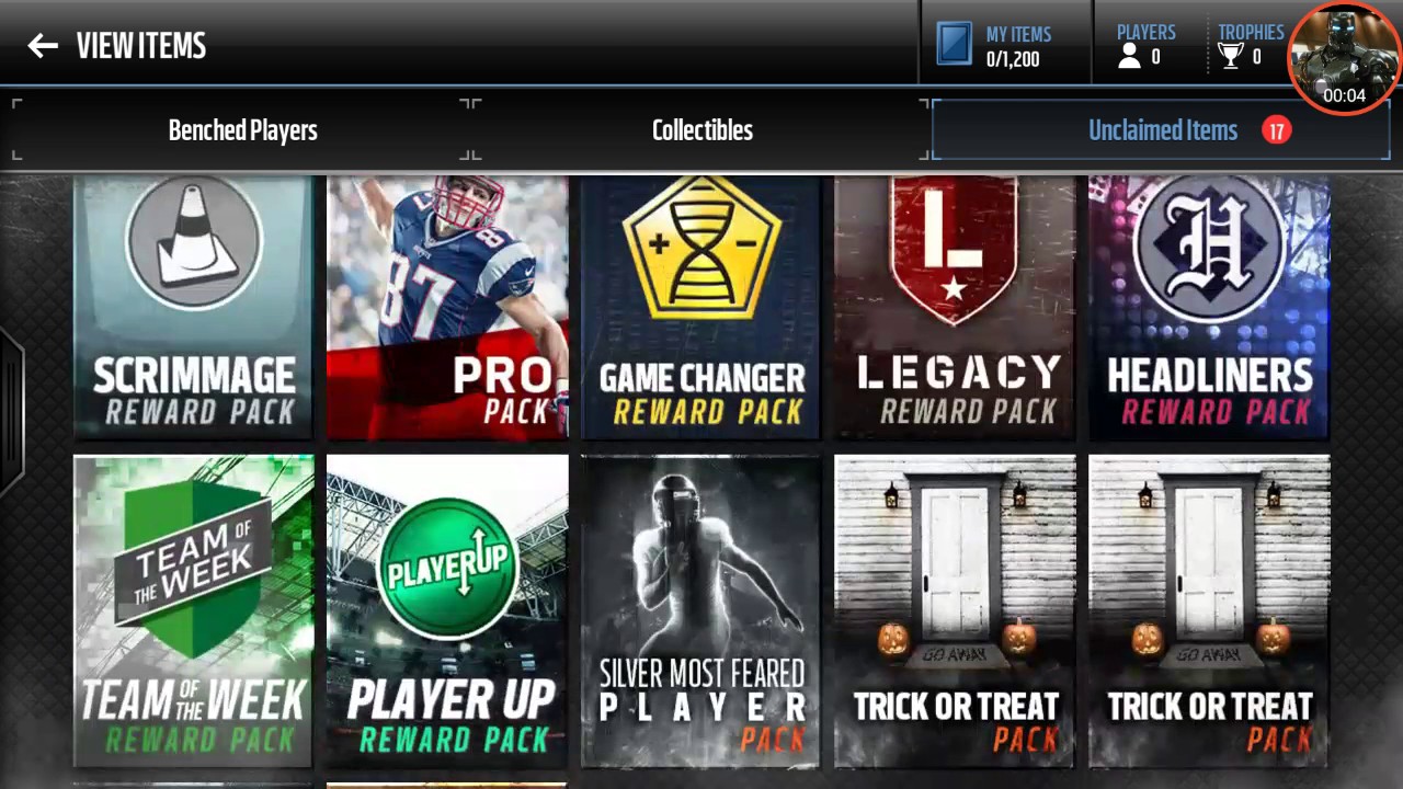17 pack openings and adding players to set|Madden mobile 17| - YouTube