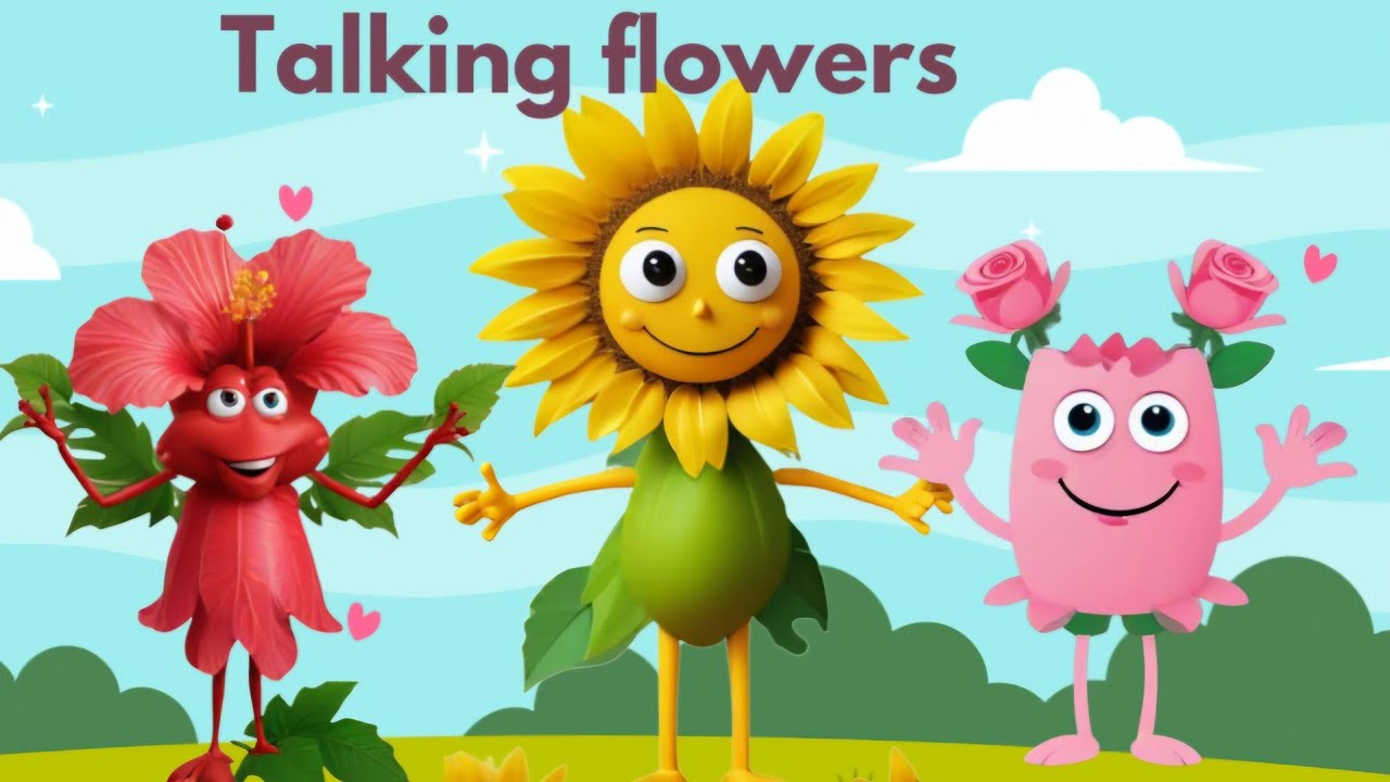 Talking flowers for kids | educational video for kids | interactive ...