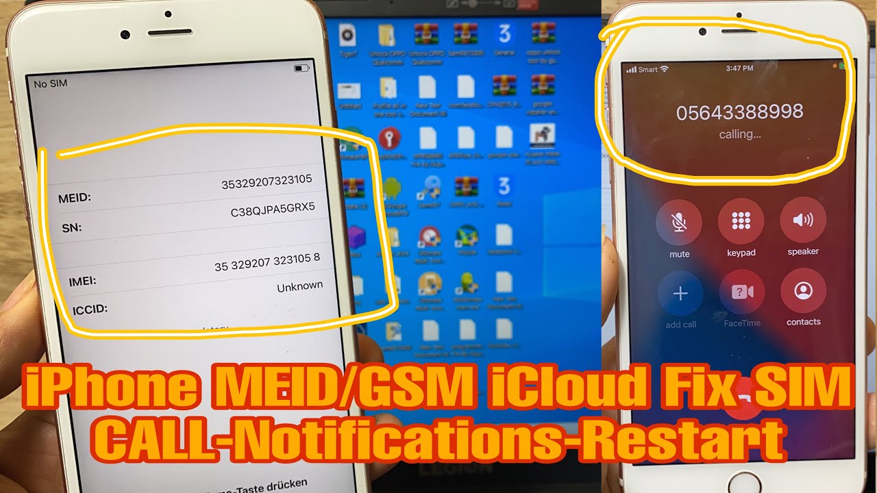 iPhone MEID/GSM Untethered iCloud Bypass - Full fix SIM Call📶 Restart ...
