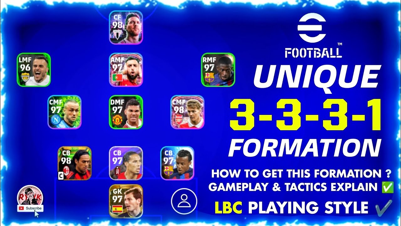 Unique 3 3 3 1 Formation Playstyle And Squad Building Guide In Efootball