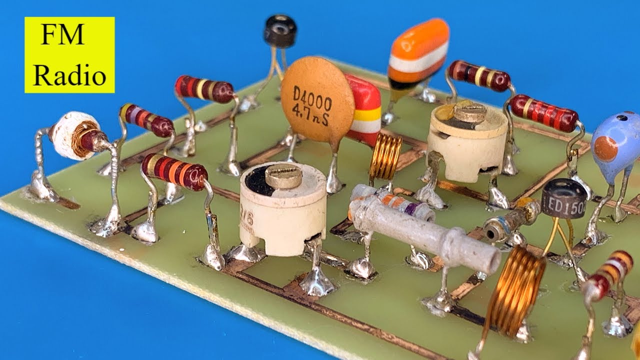 make fm receiver at home with Simple electronic components - YouTube