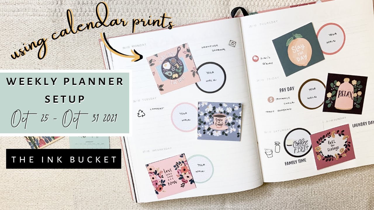 Using Ink Bucket Calendar to Decorate Planner Pages | The Ink Bucket ...