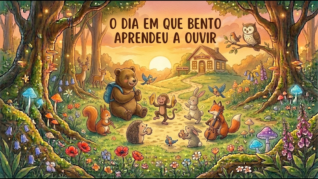 O Dia em que Bento Aprendeu a Ouvir 🐻🍃 | História Educativa com Música ...