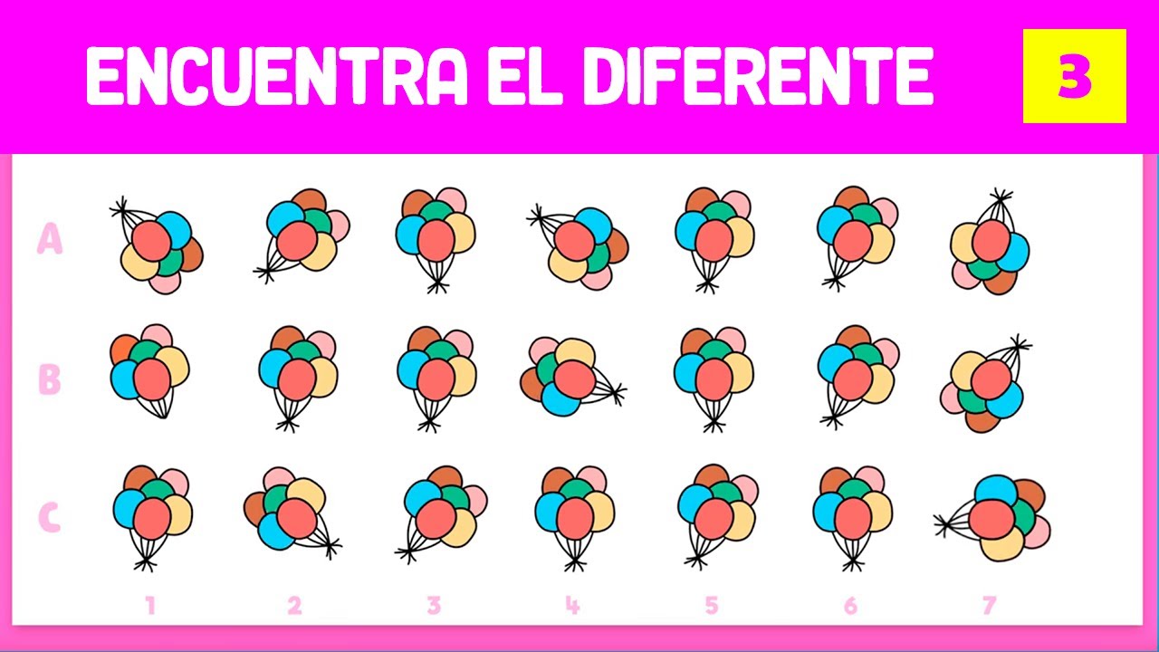 ENCUENTRA EL DIFERENTE - PRUEBA AGILIDAD VISUAL - VIDEO 3 - YouTube