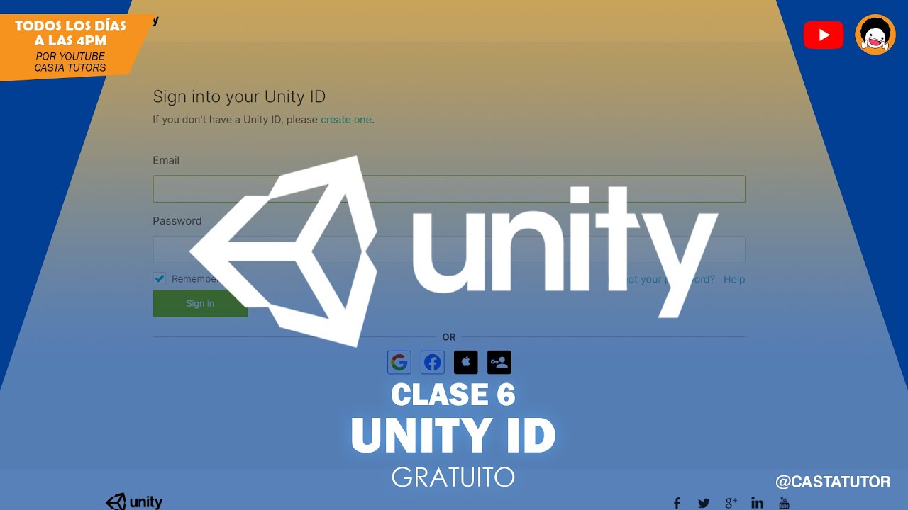 Curso Unity Gratis - Clase 6 – Unity ID - YouTube