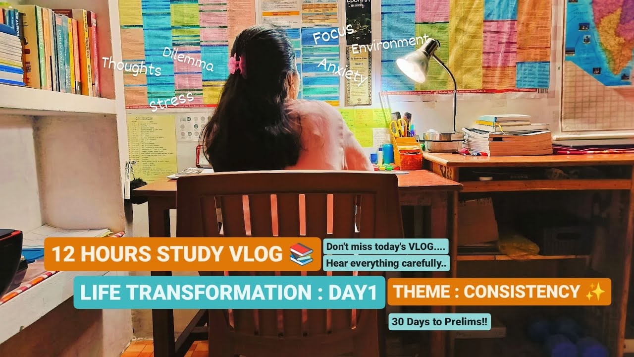 Upsc aspirant study Vlog|Day-1|CONSISTENCY| Daily Routine Vlog| Study ...