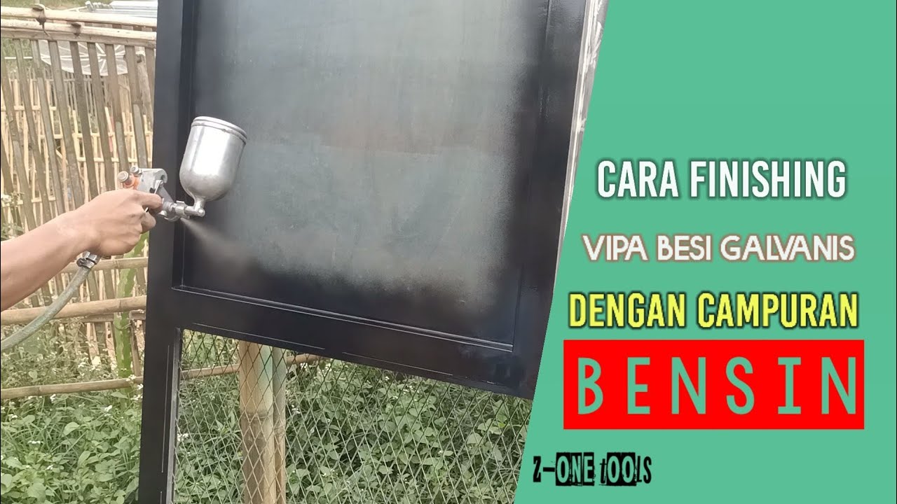 tips!! ngecat besi holow galvanis dengan campuran bensin. - YouTube