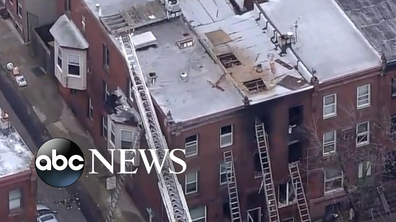 Fire crews respond to Philadelphia fire l ABC News - YouTube