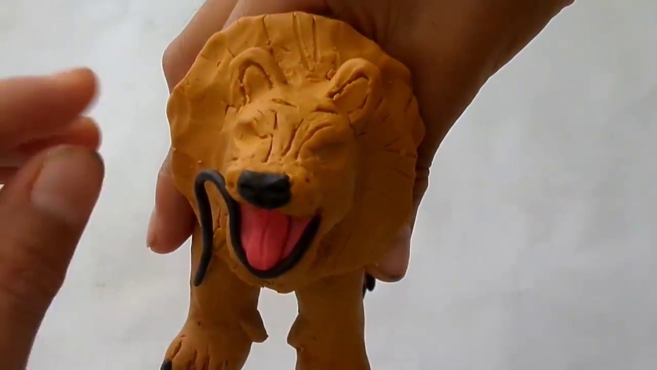 Modelando un león con plastilina, paso a pasito. - YouTube