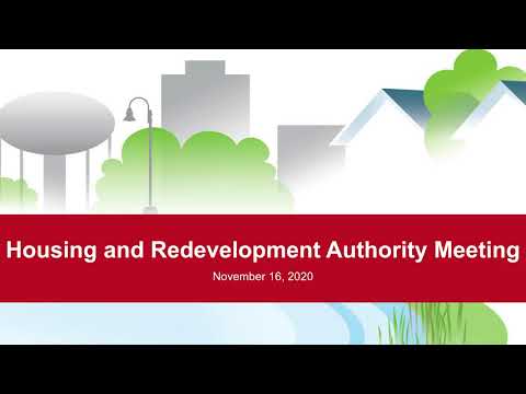 Housing and Redevelopment Authority Meetings - November 16, 2020 - YouTube