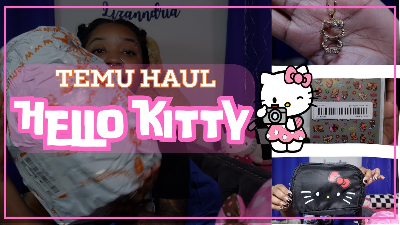 HELLO KITTY TEMU HAUL | 15+ Items Under $100 | Accessories, Blankets ...
