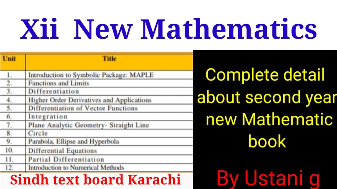 Xii New Mathematics book Complete detail about Mathematics//Board of ...