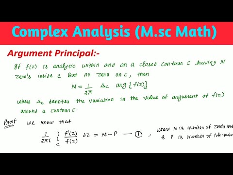 L-33 Argument Principal In Complex Analysis Math | Math by Sachin sir ...