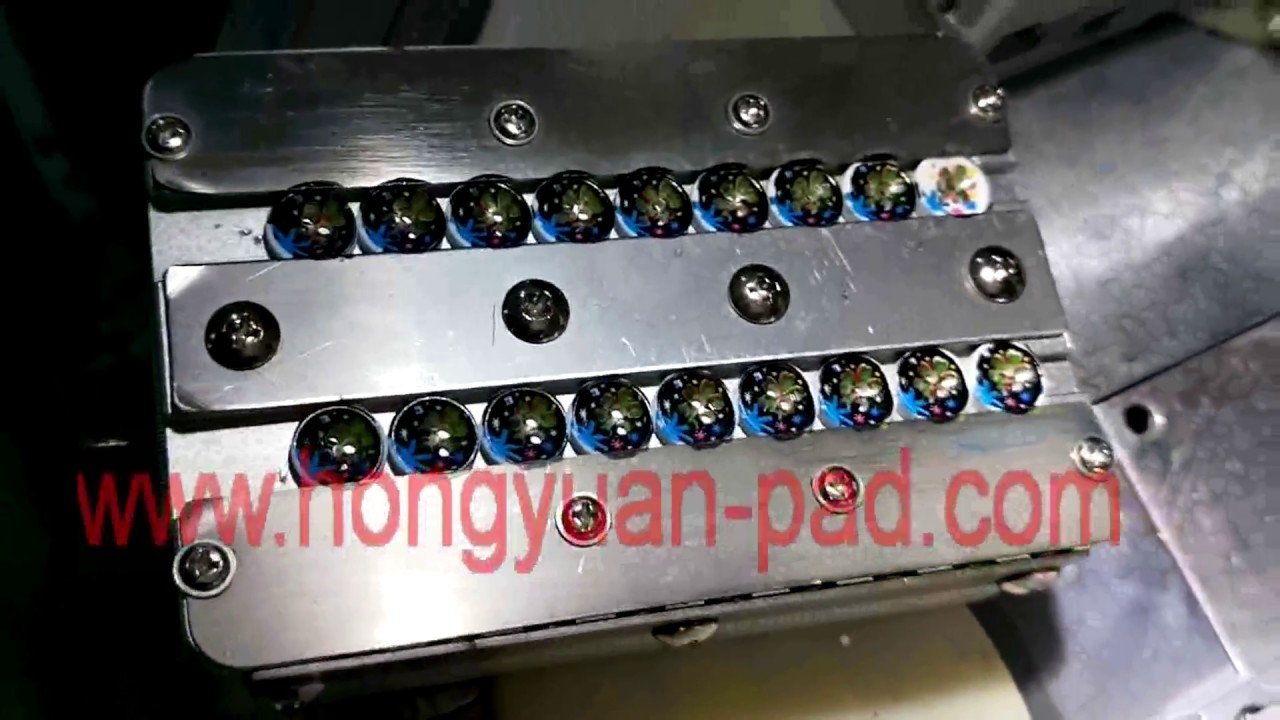 Pad Printing Machine For Printing Buttons - YouTube