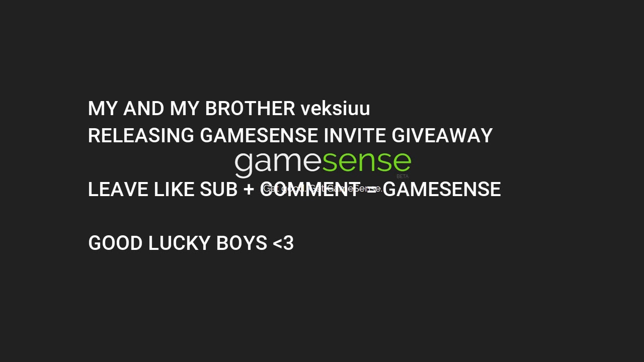 GAMESENSE INVITE GIVEAWAY - YouTube