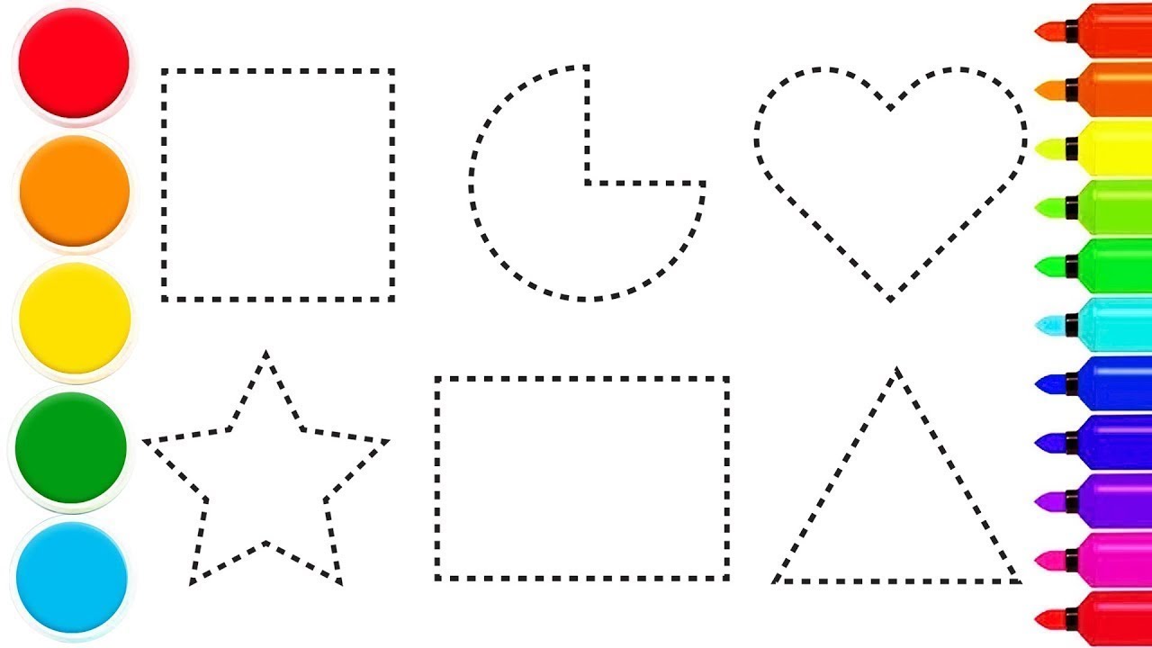 How to draw simple 2d geometric shapes | step by step - YouTube