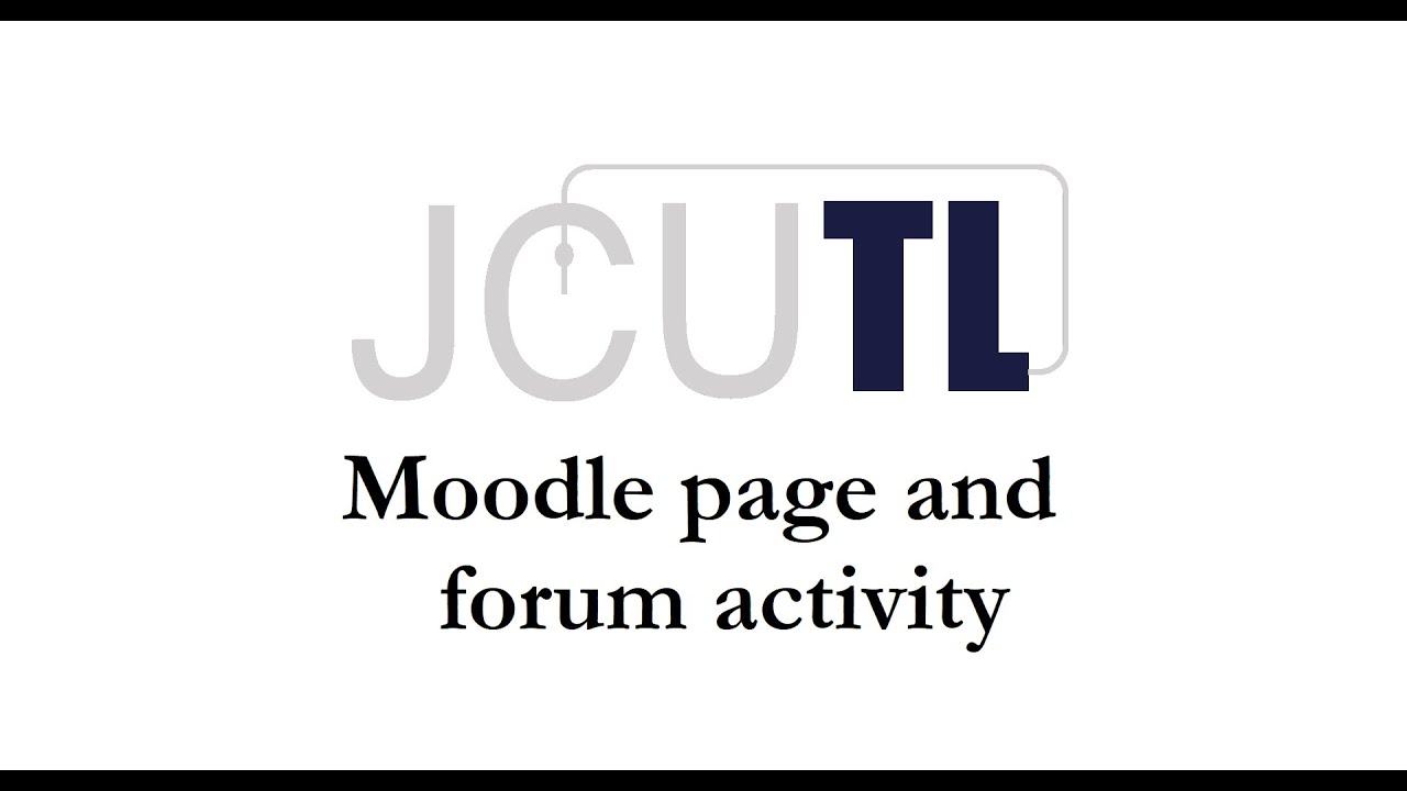 Making a Moodle page and forum activity - YouTube