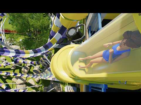 Riding All 30+ WaterSlides In The Best Themed WaterPark Planet Coaster 2