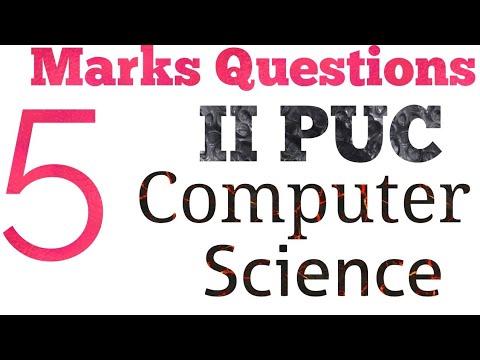 COMPUTER SCIENCE FIVE MARKS QUESTIONS PART 1 - YouTube