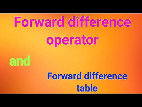 Forward difference operator | Forward difference table | Difference ...
