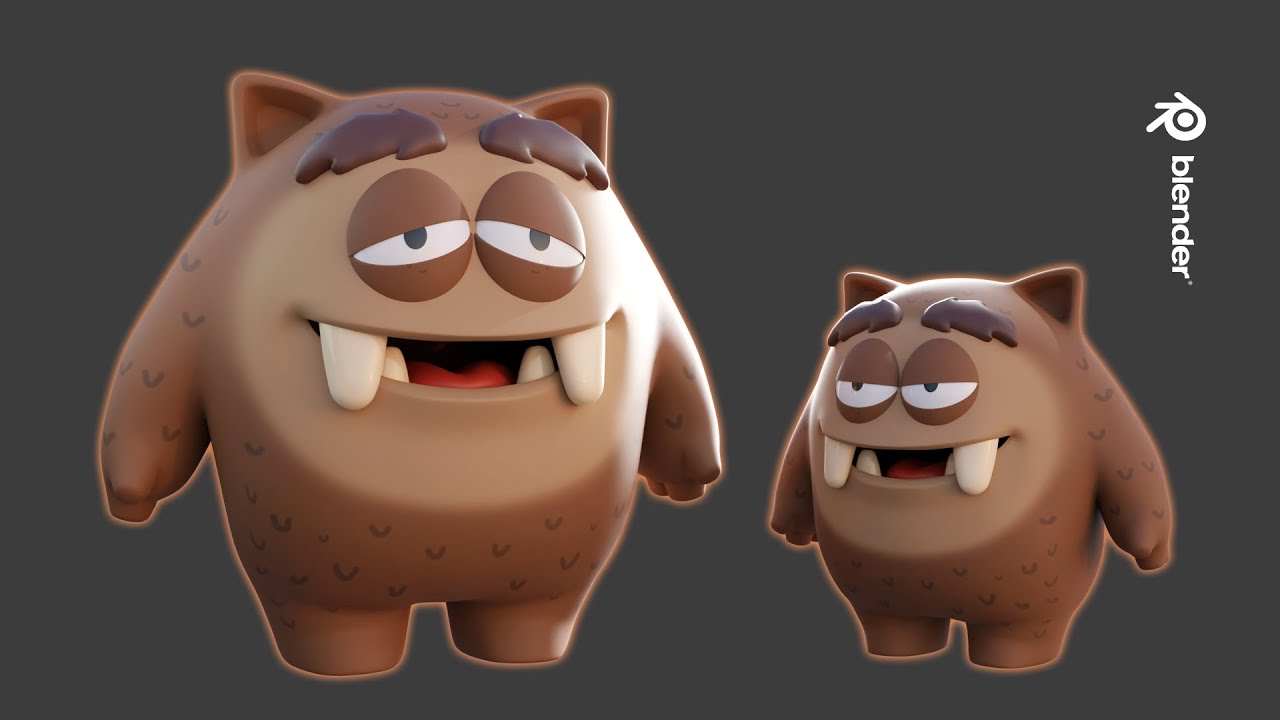 #23 3D Blender Modeling Character Brown Monster [Timelapse] - YouTube