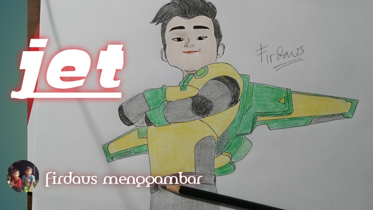 wuss!! bagaimana menggambar ejen jet?. tonton saja,!! | ejen ali - YouTube