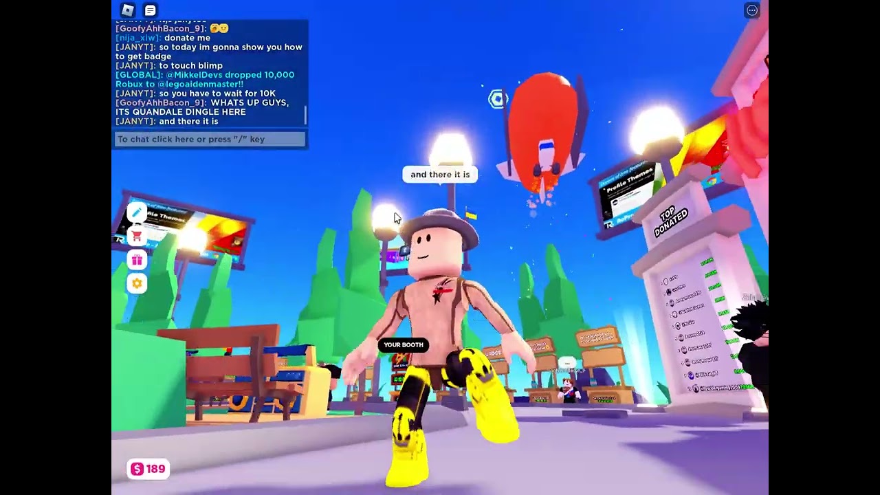 How to get Badge to touch Blimp in ROBLOX PLS DONATE - YouTube