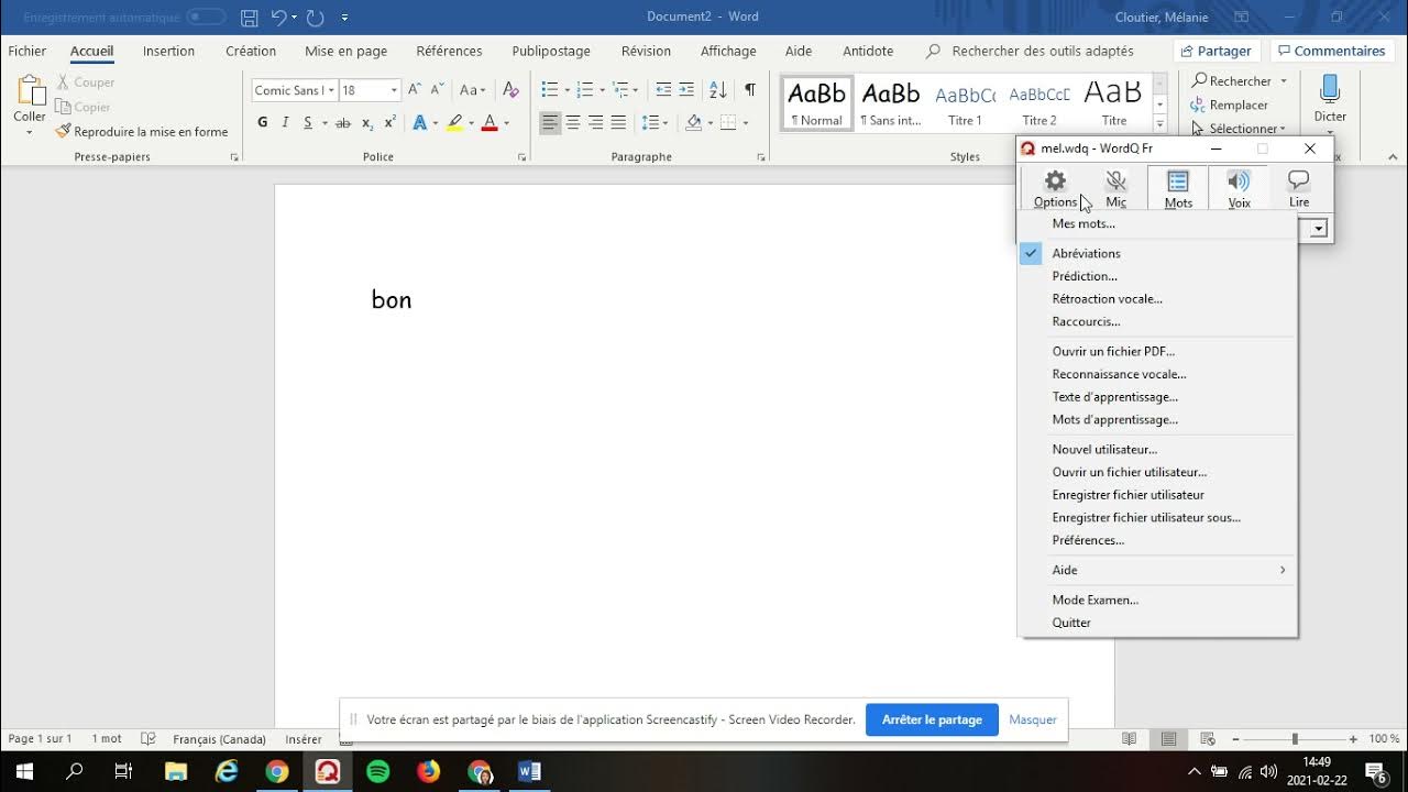 paramètres Word Q - YouTube