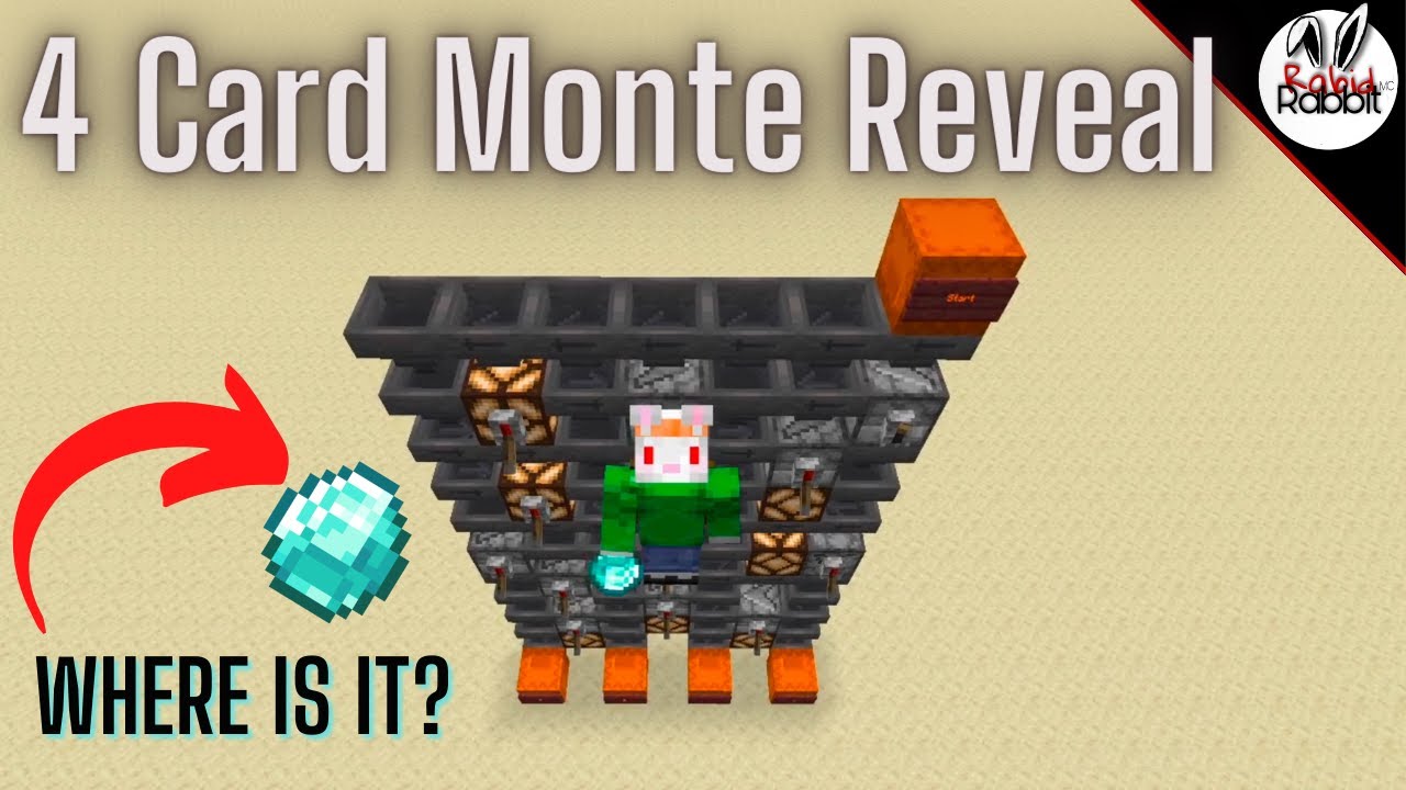 Minecraft Redstone 4 Card Monte, Reveal - YouTube