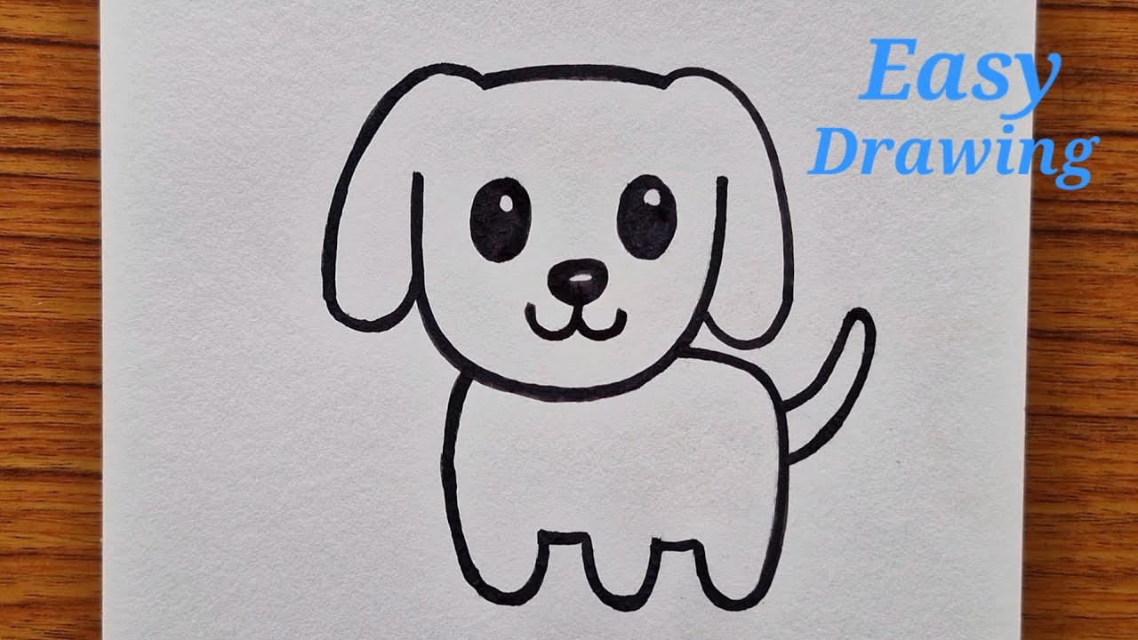 How To Draw A Dog Step By Step | Dog Drawing Easy - YouTube