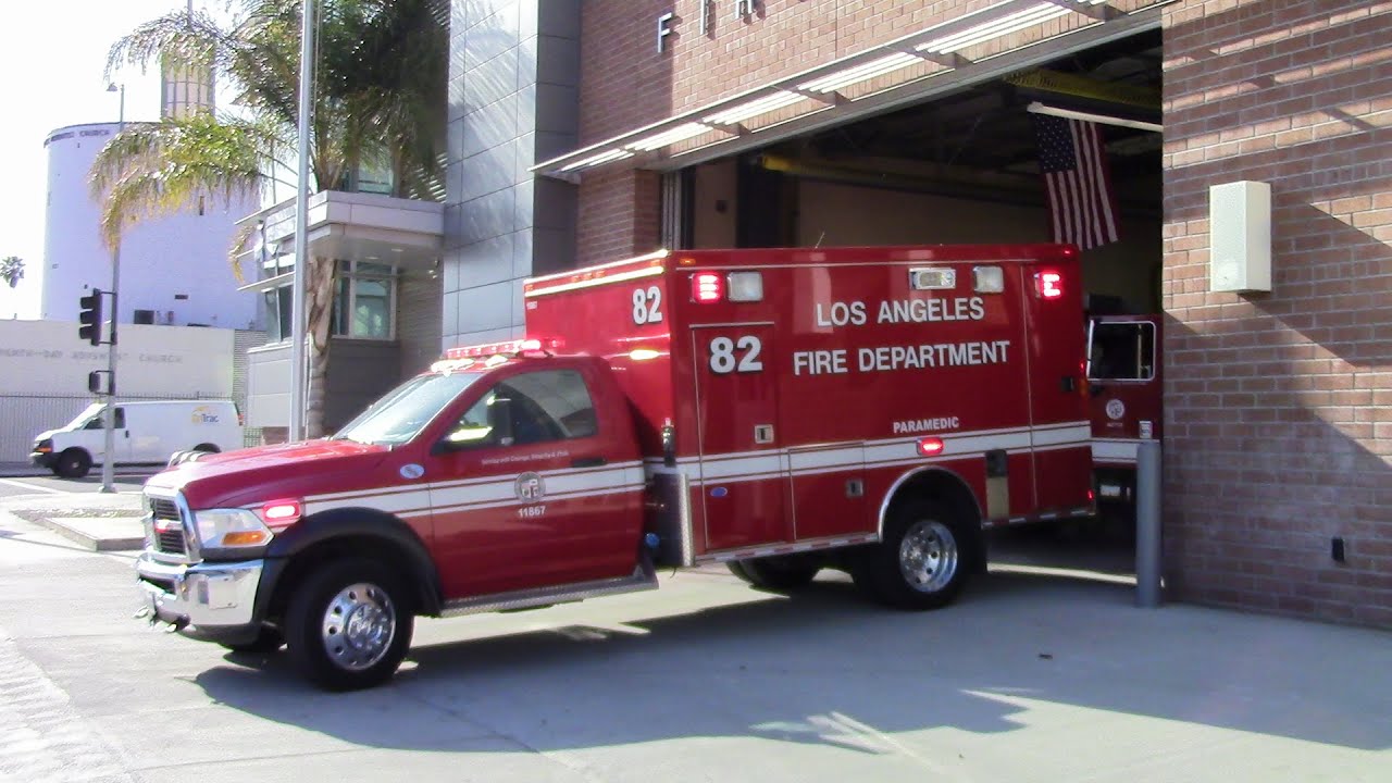 LAFD Rescue 82 Responding - YouTube