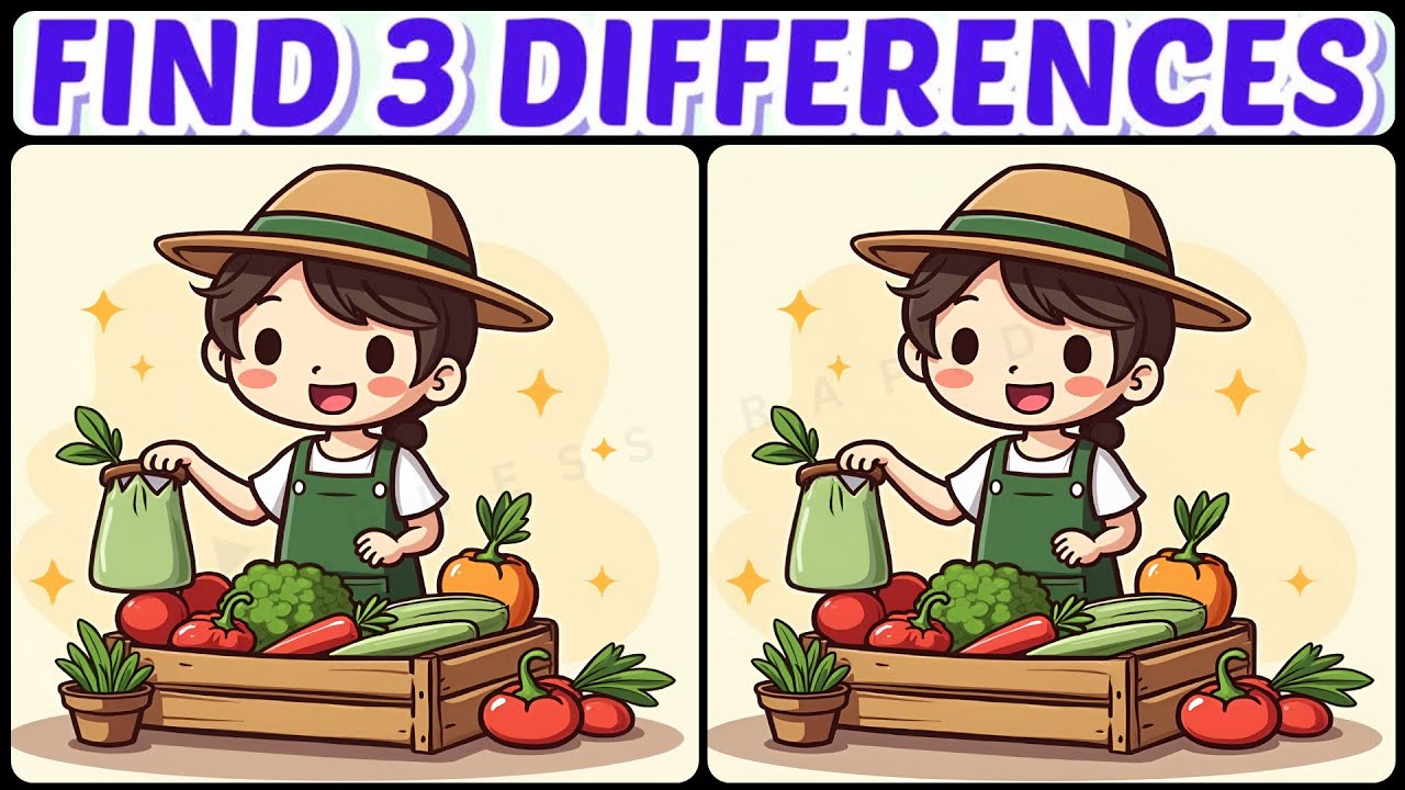 🧩Spot the Difference Brain Game Challenge👀 【Spot the 3 Differences #88】 - YouTube