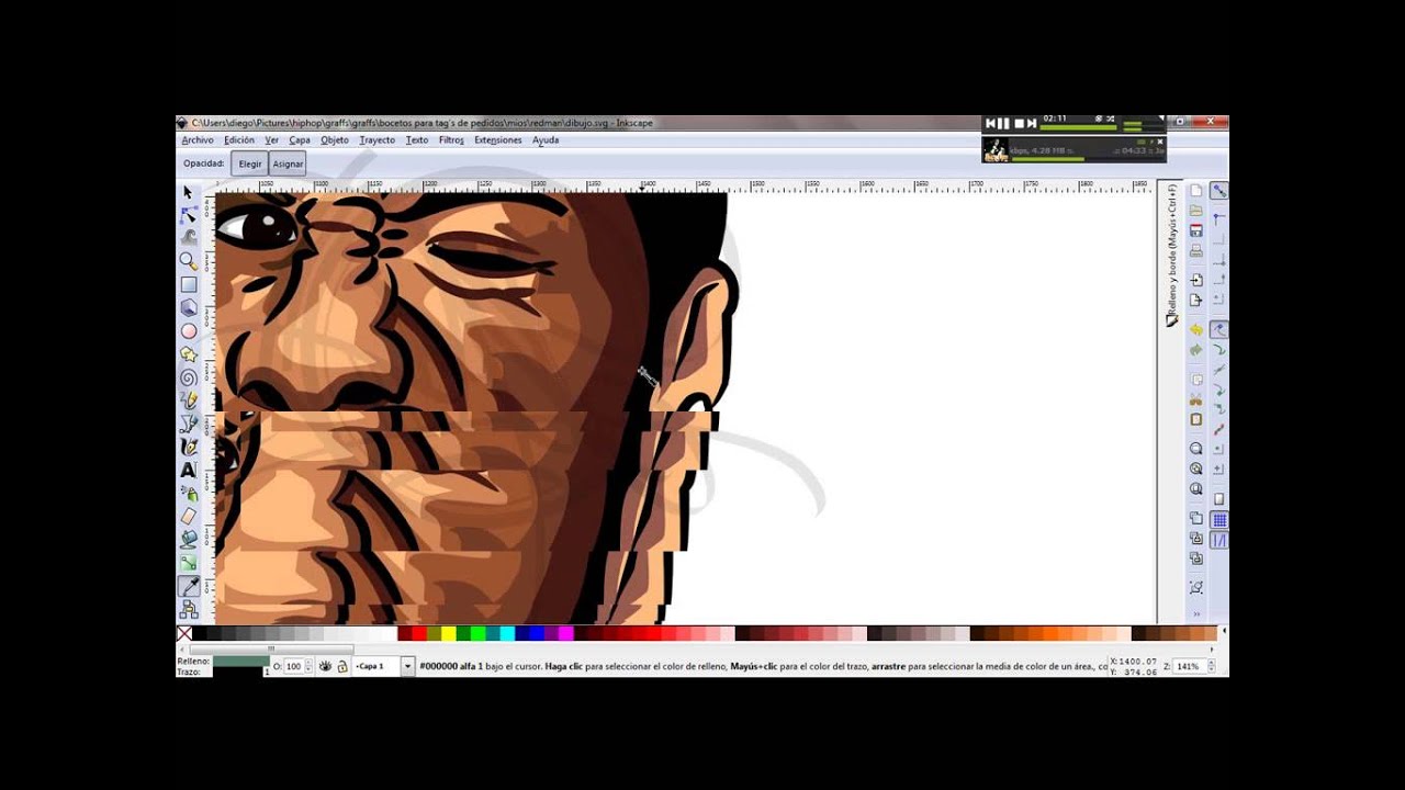 PROCESO DE DIBUJO EN INKSCAPE | Redman - YouTube