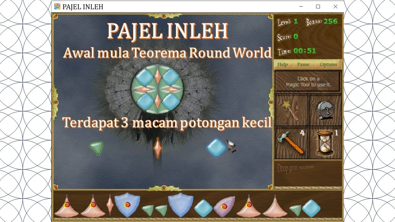 Pajel Inleh, awal mula Teorema Round World pada lingkaran berpotongan ...