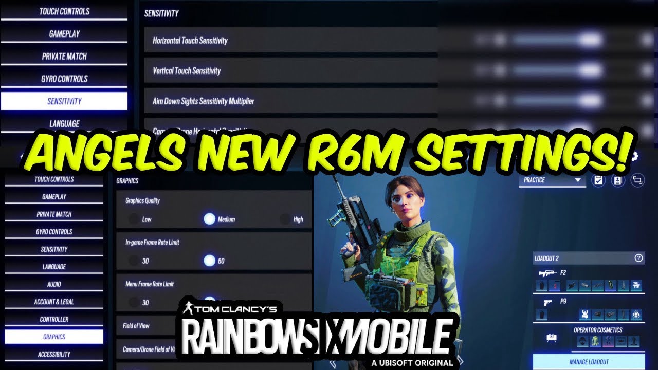 MY BEST UPDATED SETTINGS, SENSITIVITY, AND LOADOUTS IN RAINBOW SIX ...