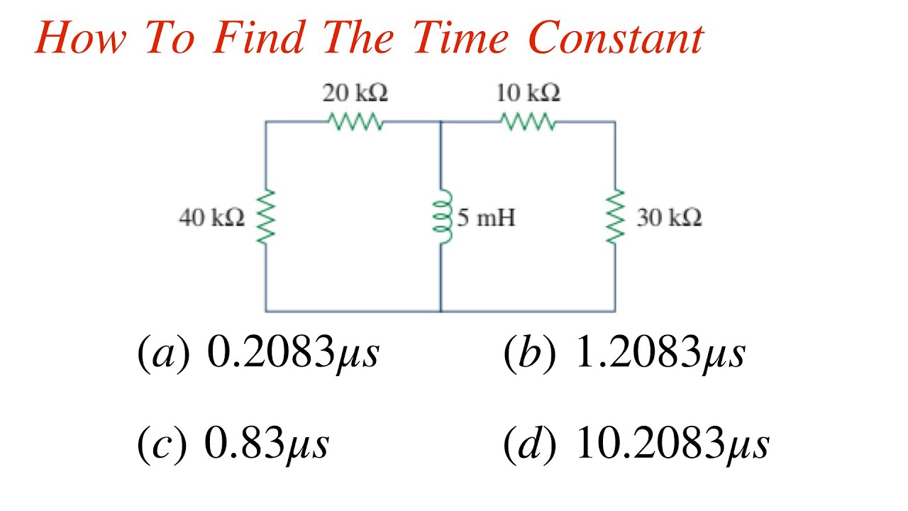 How To Find Time Constant For RL Circuit || Network Analysis Solved ...