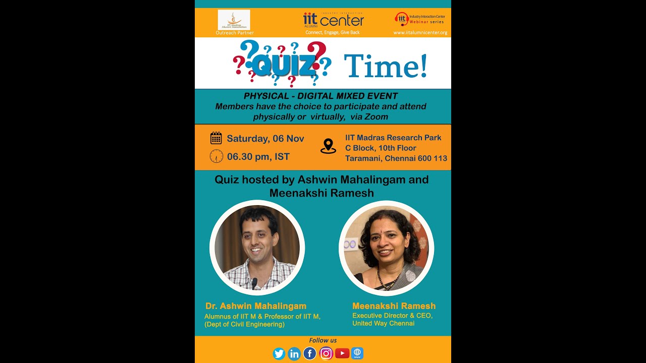 Quiz hosted by Ashwin Mahalingam - YouTube