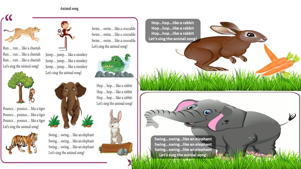 Animal song/Animals in the jungle/Ennumezhuthum/2nd term/English - YouTube