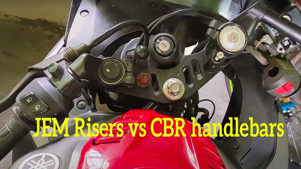 JEM handlebar risers vs CBR handlebar | JEM installation experience ...
