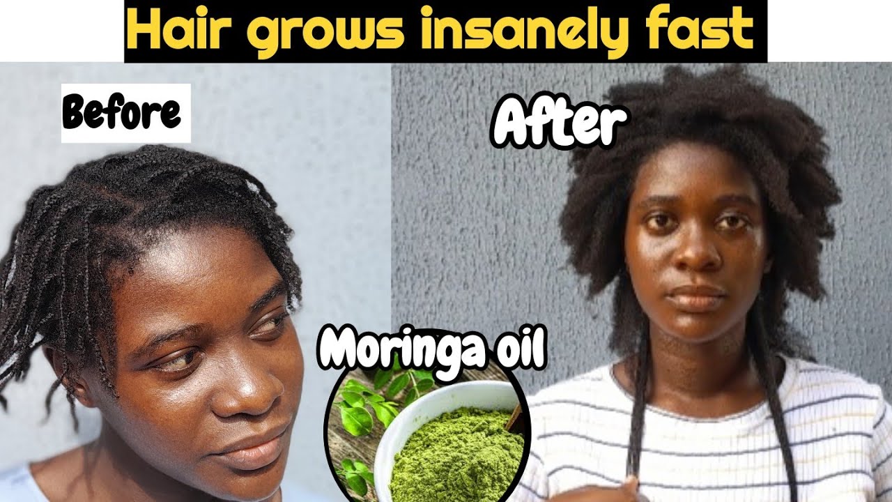 Hair Grows Insanely Fast! Moringa Oil For Thick Long Hair - YouTube