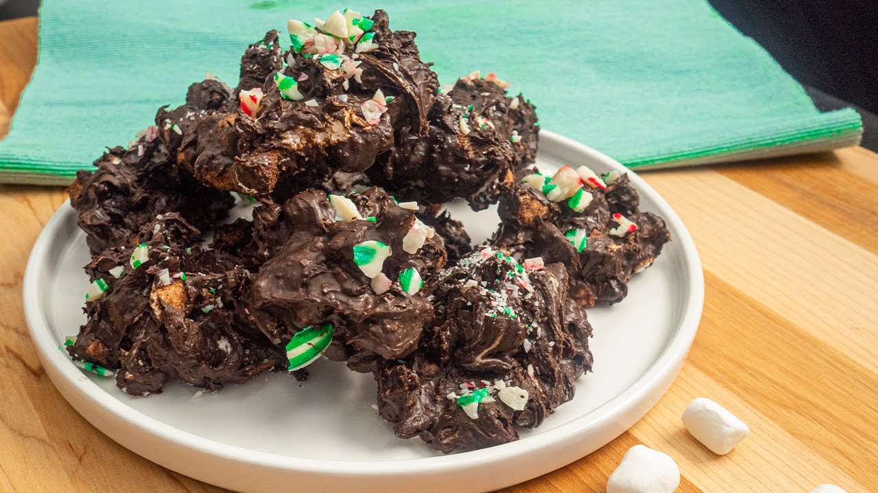 3-Ingredient Peppermint Rocky Road Candies! (Holiday Candies Recipe ...