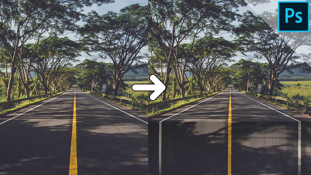 Perspective bending effect (create a bended street) | PHOTOSHOP ...