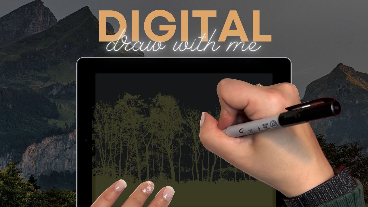 Digital Draw with Me w/ Ambient Sound #1 - YouTube