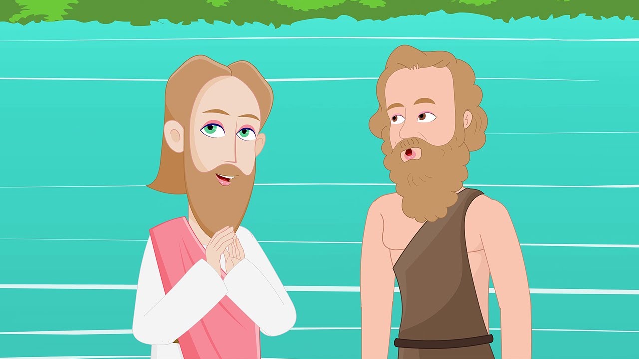 Jesus Baptised & The Holy Spirit Comes || Animated Jesus Christ Stories ...
