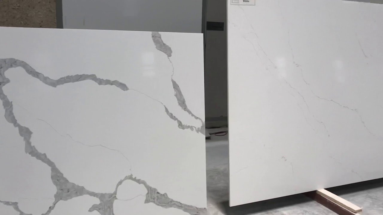 Calacatta Quartz stone slabs +919799713003 - YouTube