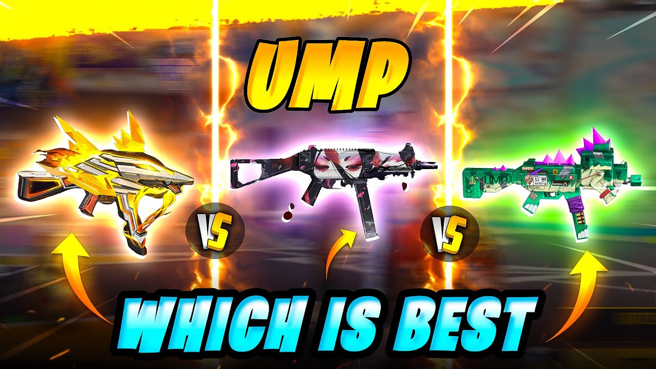 Evo Ump vs Art of war Ump vs Incubator Ump | Best Ump Skin In Free Fire ...