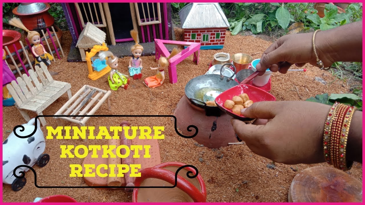 Miniature Kotkoti Recipe ।। কটকটি তৈরী রেসিপি ।। Cooking # 29 - YouTube