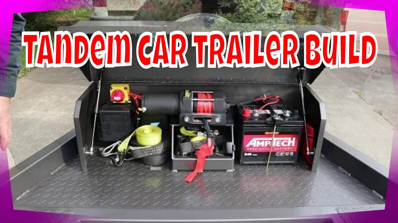 Tandem car trailer build part 8. Finished - YouTube