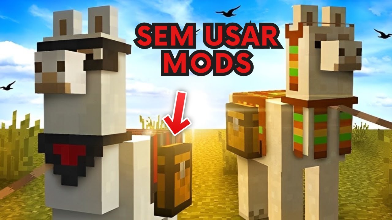 Como colocar BAÚ e ROUPAS na LHAMA do Minecraft - YouTube